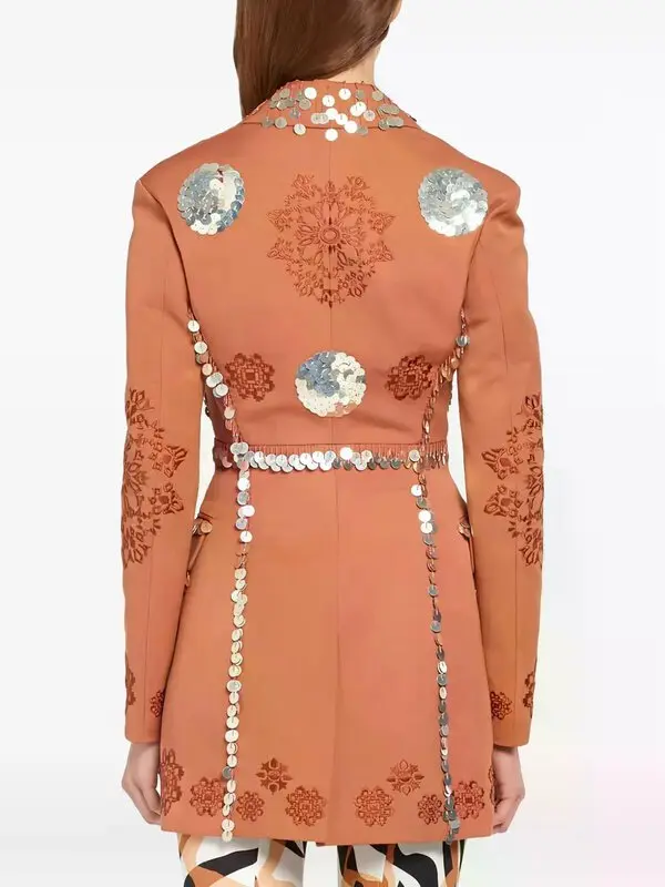 Roberto Cavalli Sequin-embellished Fitted Jacket
