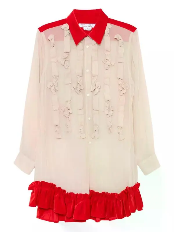 Comme Des Garçons Long-sleeved Button-down Blouse