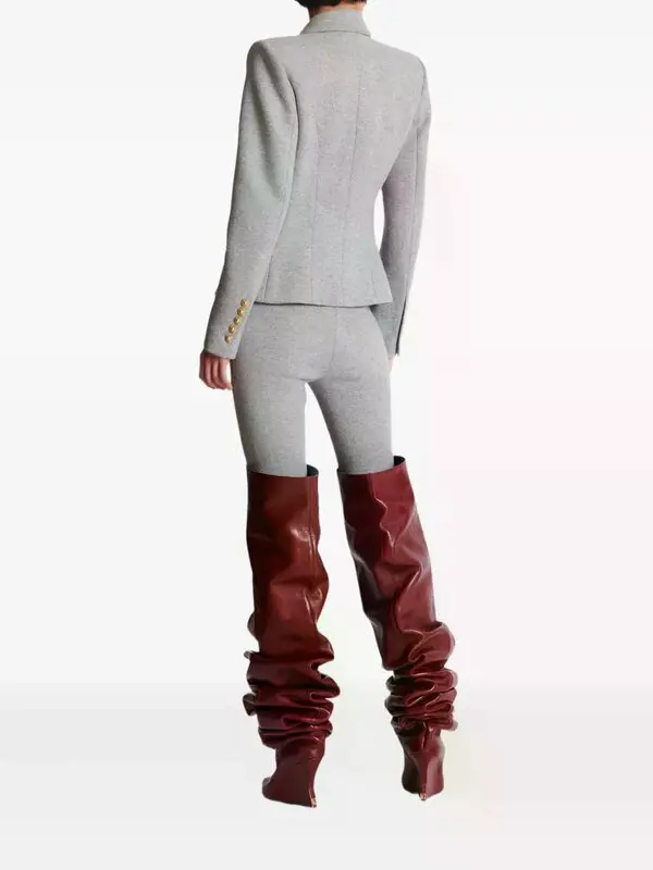 Balmain Six-button Cotton Knit Jacket - Grey