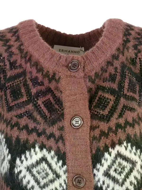 ERMANNO FIRENZE Rhombus-patterned Cardigan