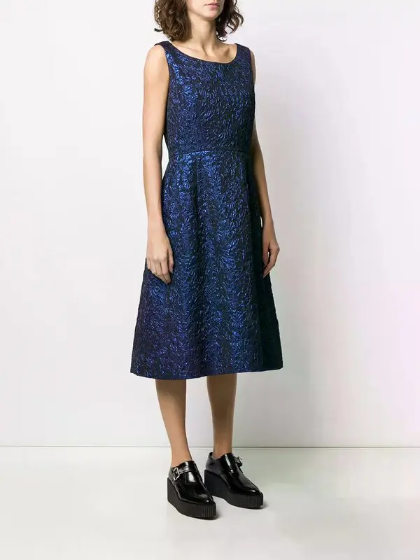 Comme Des Garçons Floral Sleeveless Midi Dress