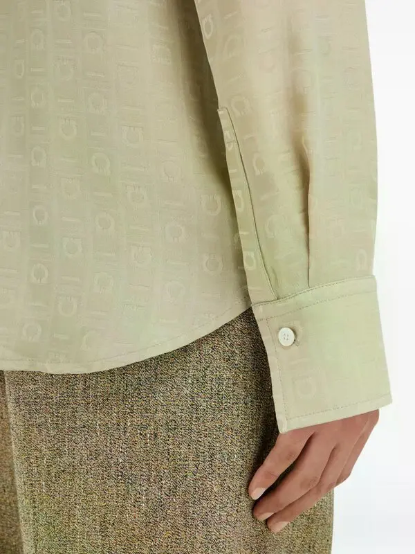 FERRAGAMO Monogram Silk Shirt