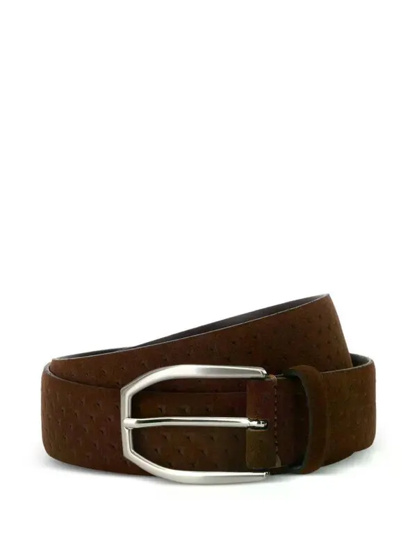 Boggi Milano Suede Belt - Brown