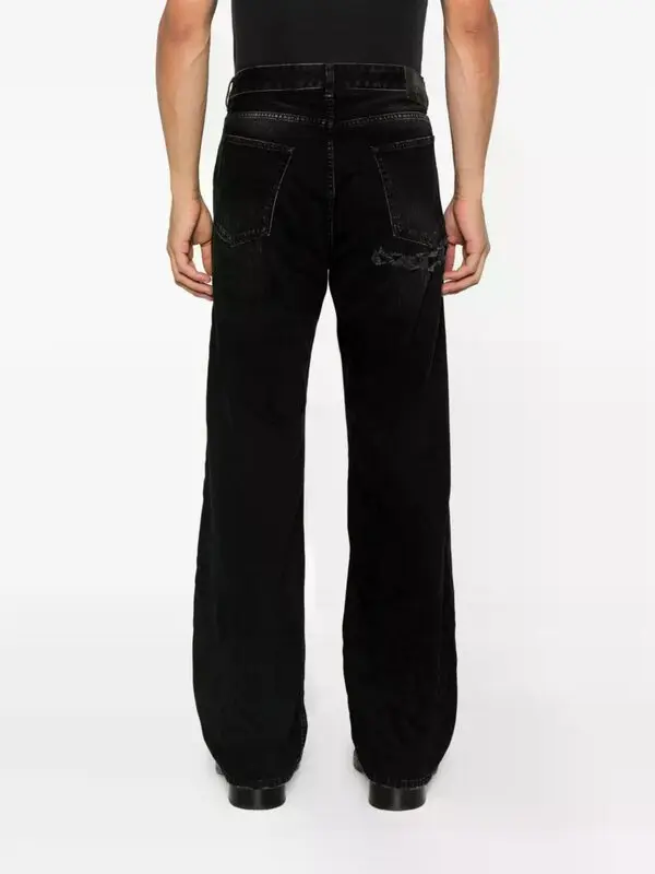 Balenciaga Distressed Faded Jeans - Black