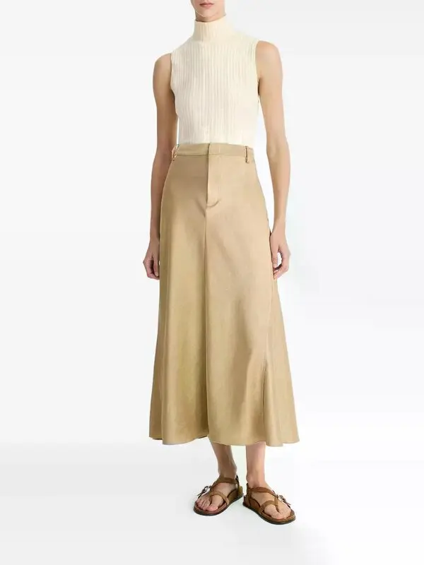 Vince Sleeveless Ribbed Turtleneck Top