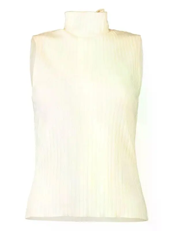 Vince Sleeveless Ribbed Turtleneck Top