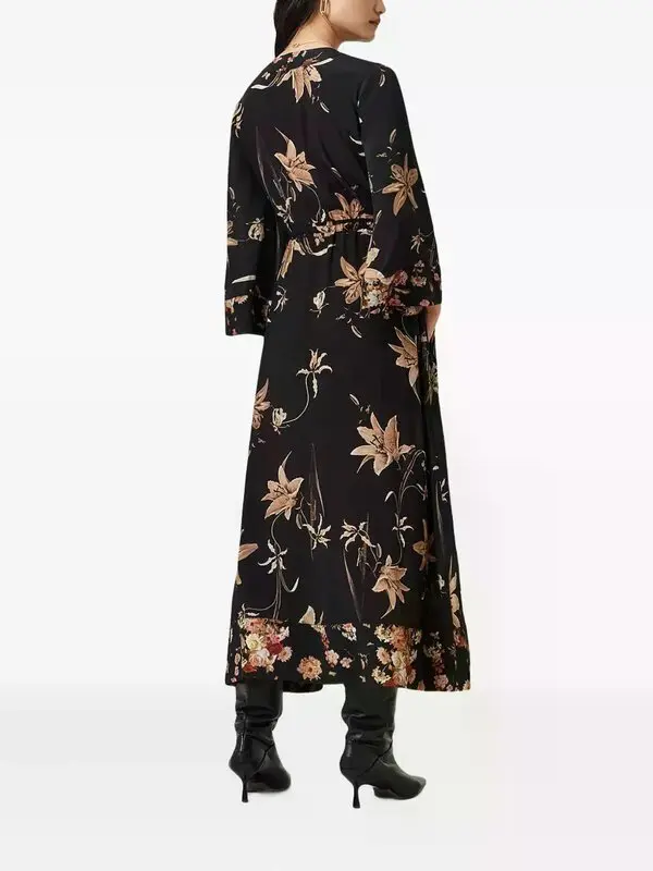 ALLSAINTS Diana Floral-pattern Midi Dress