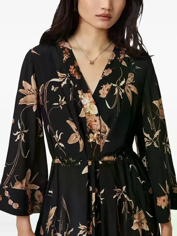 ALLSAINTS Diana Floral-pattern Midi Dress