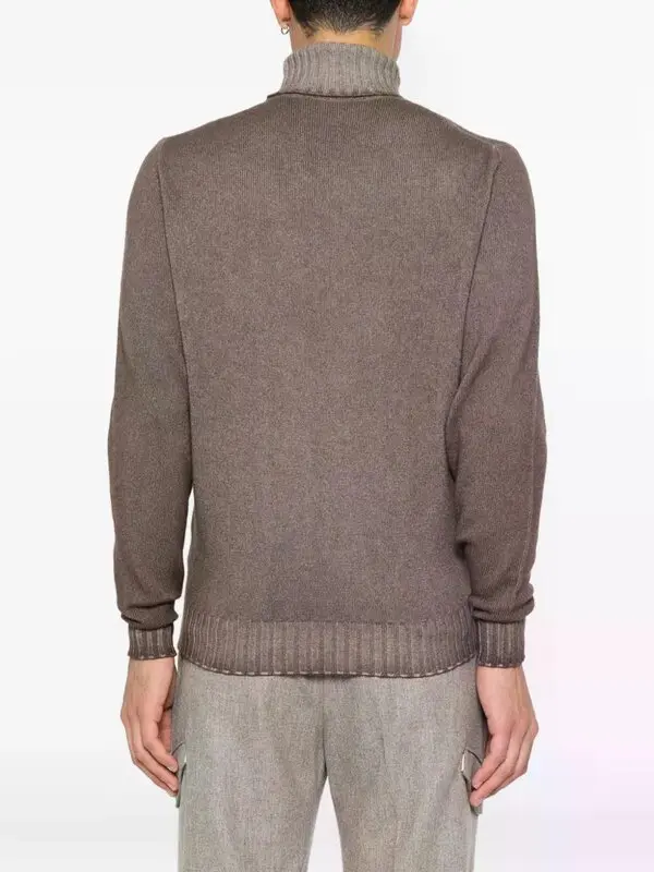 FILIPPO DE LAURENTIIS Roll-neck Ribbed Knitwear - Brown