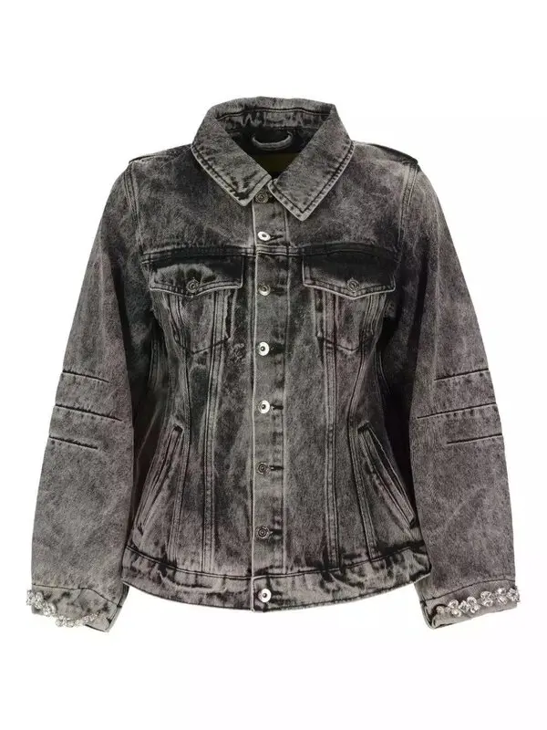 MARQUES' ALMEIDA Crystal-embellished Denim Jacket