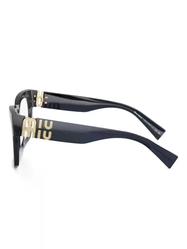 Miu Miu Square Frame Glasses With Logo Detail