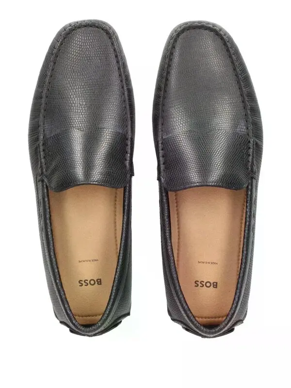 BOSS Printed-leather Loafers