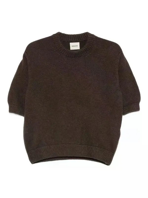 Khaite Davin Short-sleeve Sweater - Brown