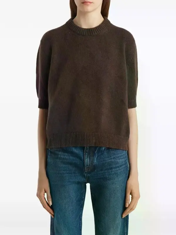 Khaite Davin Short-sleeve Top - Brown
