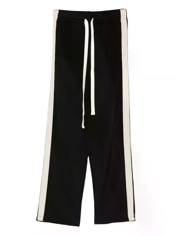 COLE BUXTON Stripe Drawstring Trousers - Black