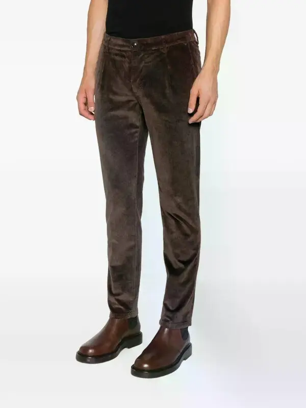 TELERIA ZED Pleated Corduroy Trousers