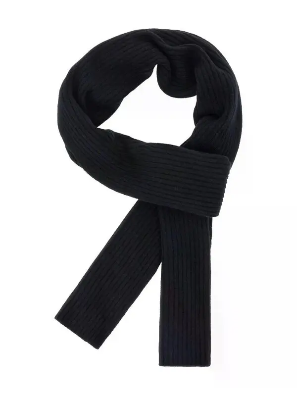 Boggi Milano Ribbed Scarf - Black