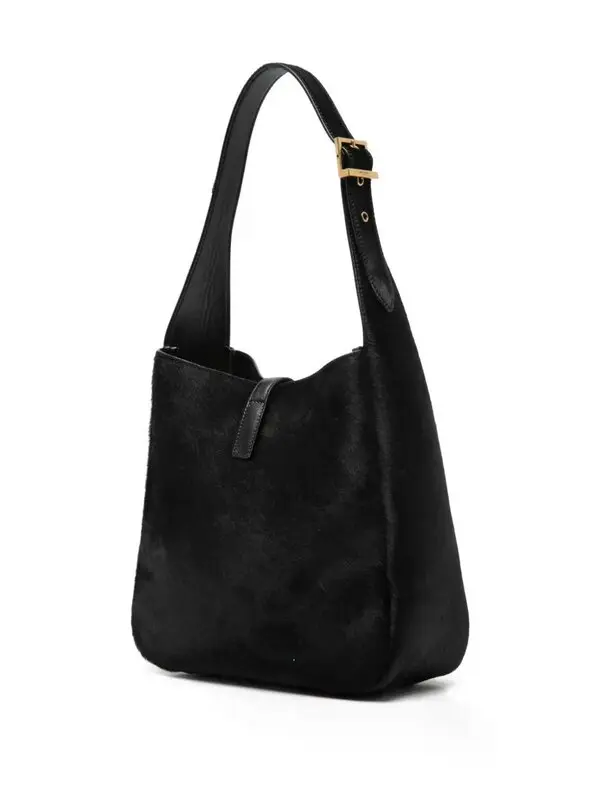 Saint Laurent Buckle Detail Shoulder Bag - Black