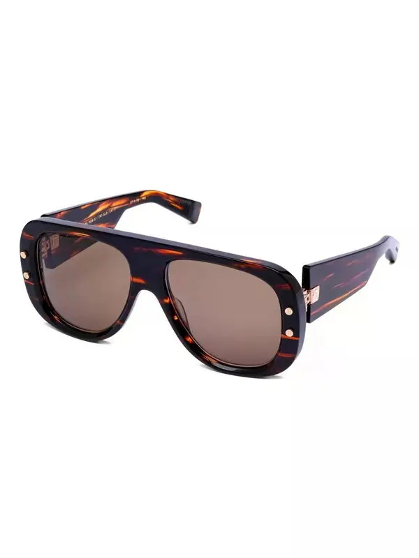 Balmain Pulse Pilot-frame Sunglasses - Brown