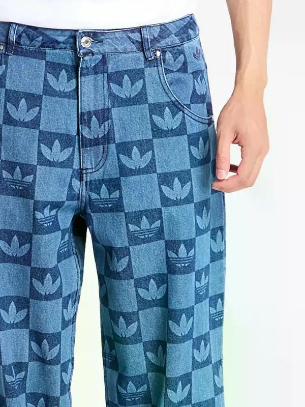 Adidas Monogram-print Jeans