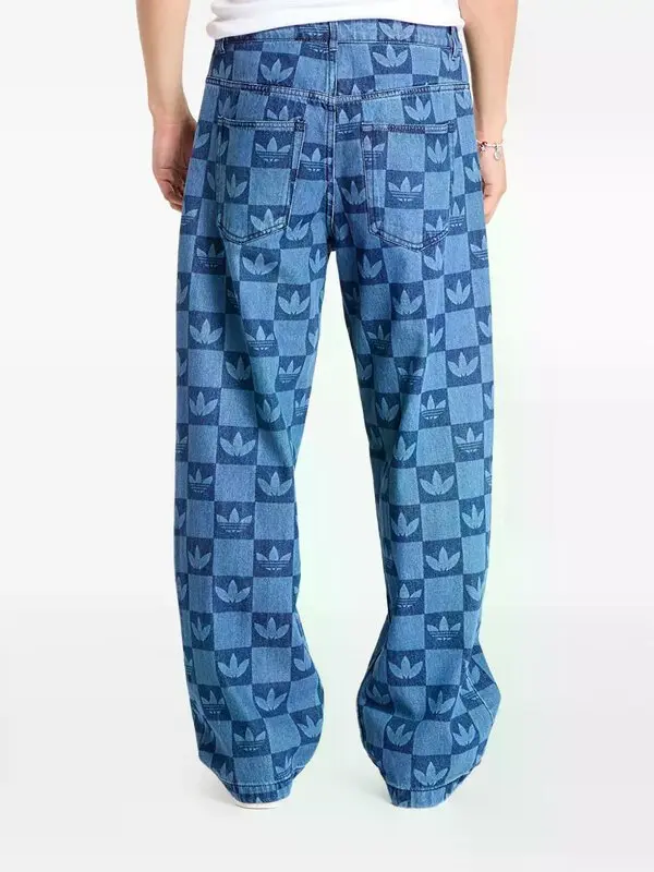 Adidas Monogram-print Jeans