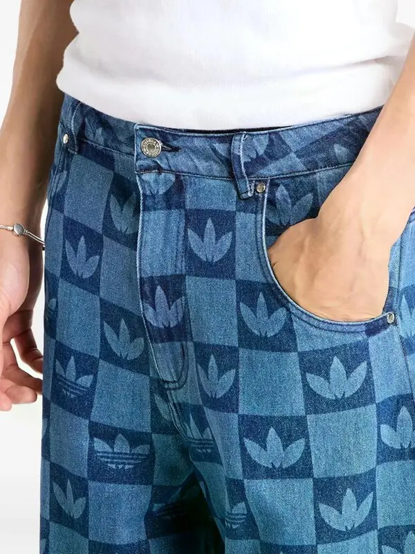 Adidas Monogram-print Jeans