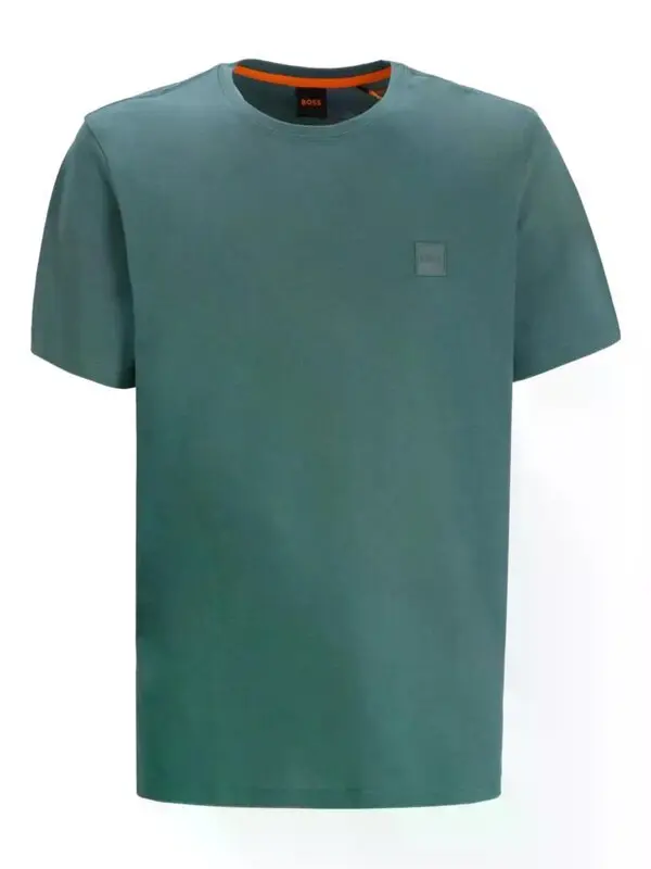 BOSS Logo-patch Cotton T-shirt - Green