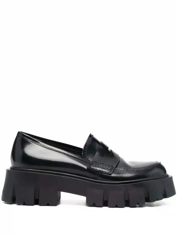 Premiata Chunky Sole Leather Loafers