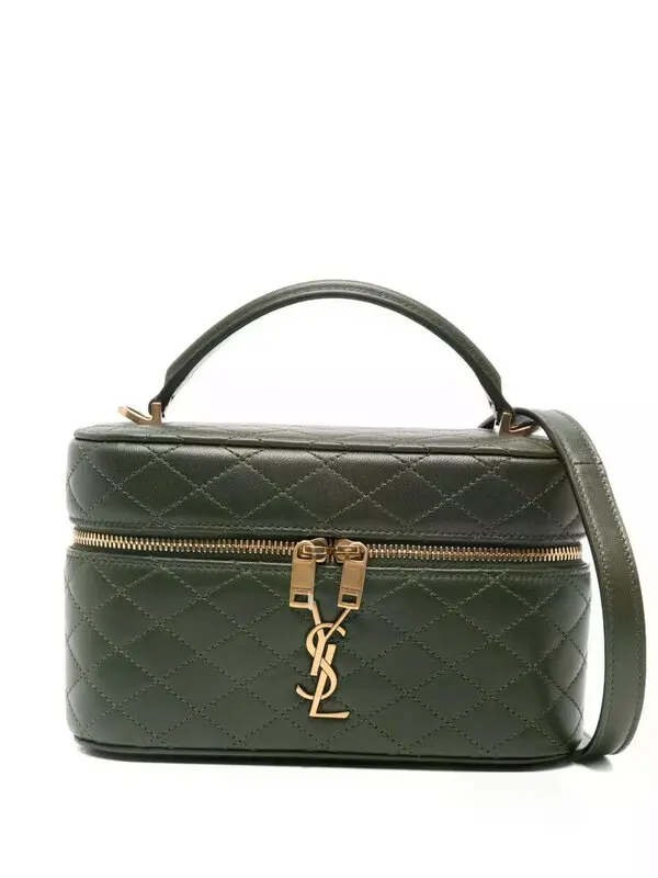 Saint Laurent Gaby Quilted Logo Mini Bag - Green