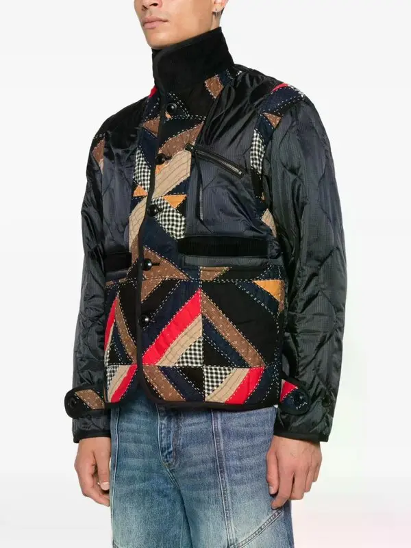 KHOKI Patchwork Zip Jacket - Blue