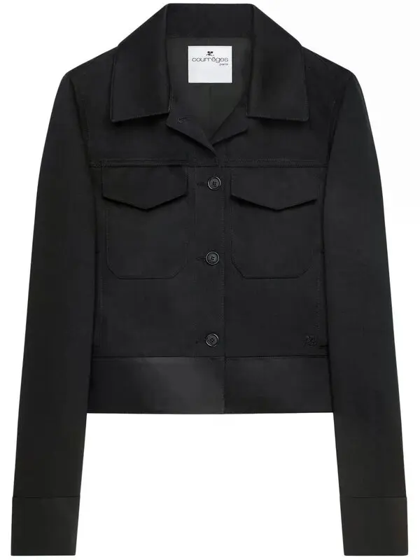 COURREGES Buttoned Shirt Jacket - Black