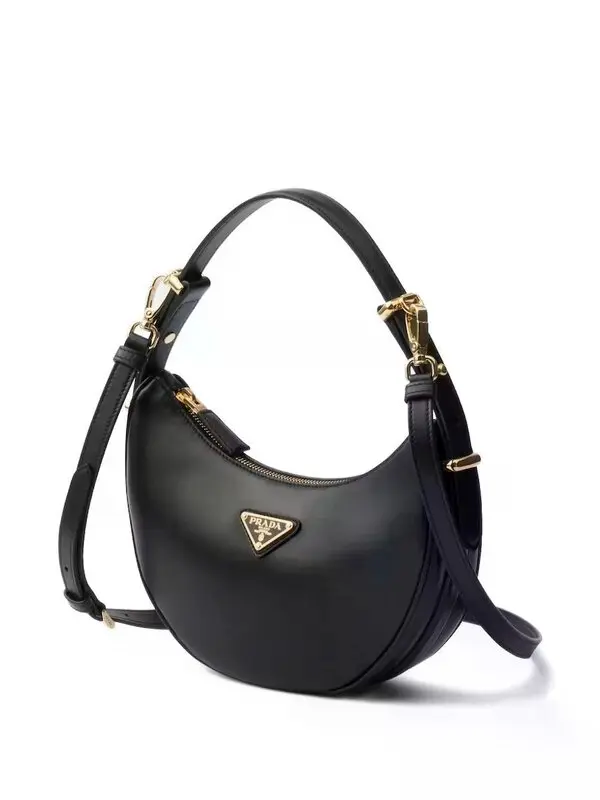 Prada Crescent-shaped Leather Shoulder Bag