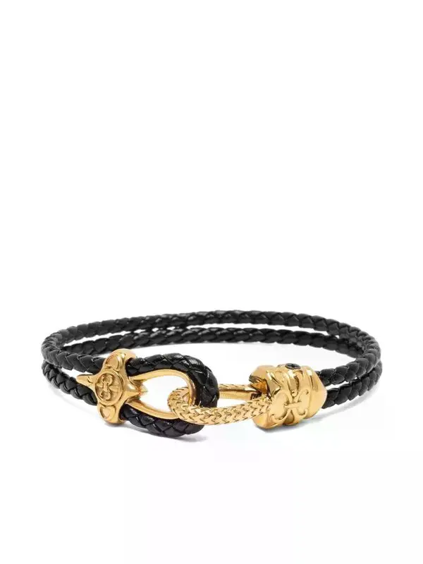 NIALAYA JEWELRY Rope-clasp Leather Bracelet - Black
