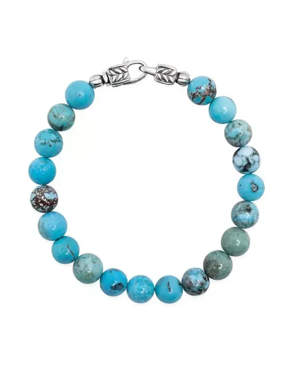 NIALAYA JEWELRY Healing Turquoise Bead Bracelet - Blue