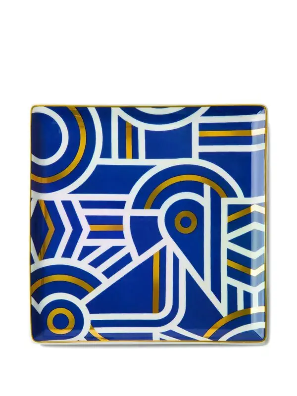 OCTAEVO Greco Geometric Tray - Blue
