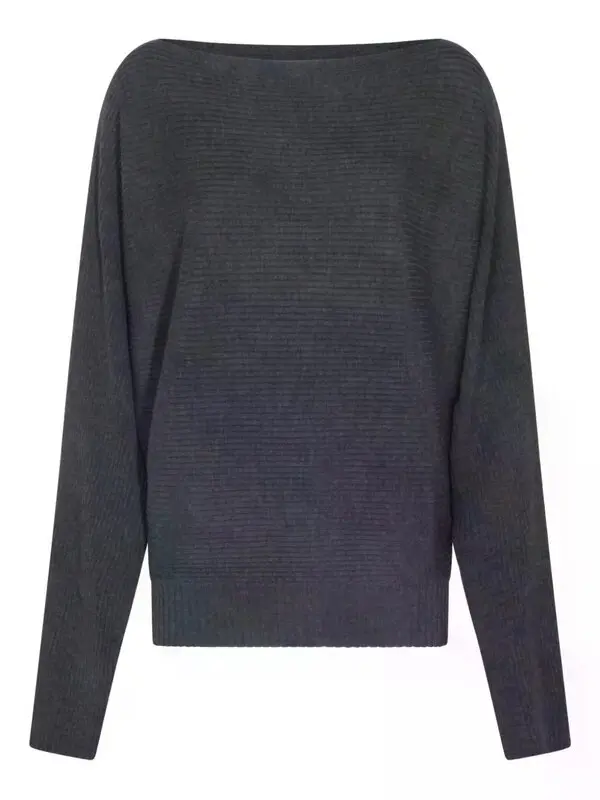 AYA MUSE Ribbed Boat-neck Sweater - Grey
