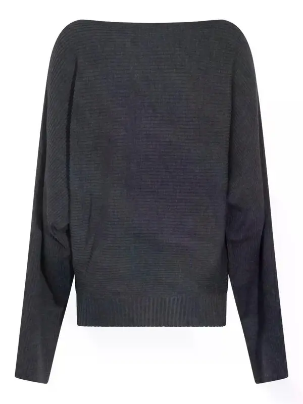 AYA MUSE Ribbed Boat-neck Sweater - Grey