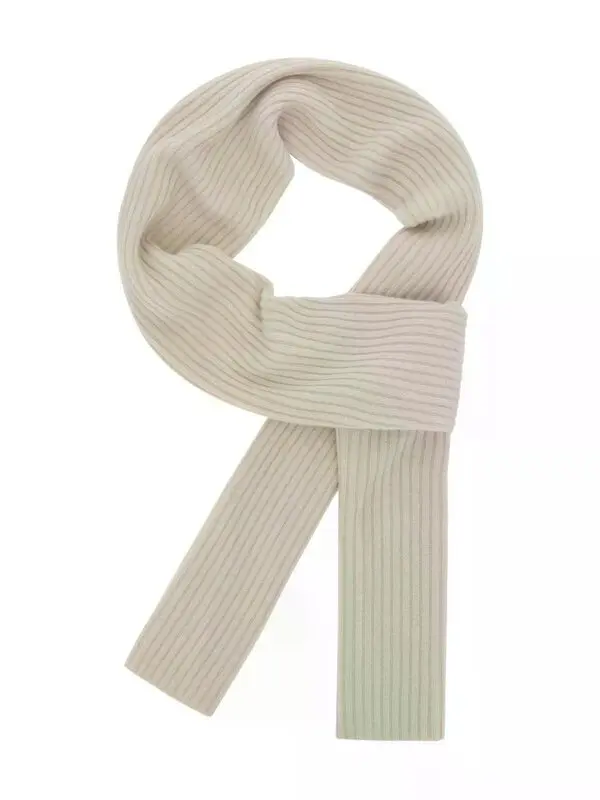 Boggi Milano Ribbed Scarf - Neutrals