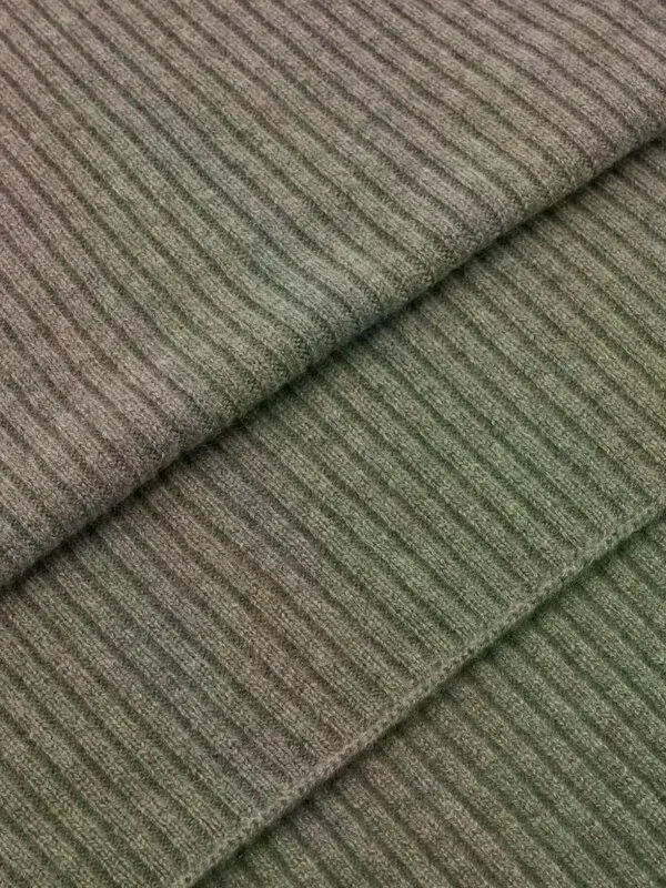 Boggi Milano Ribbed Cashmere Scarf - Brown