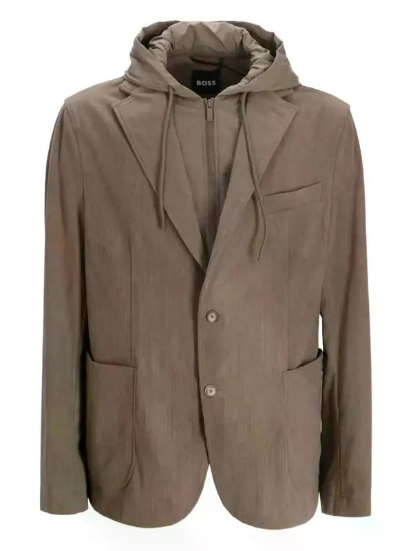 BOSS Hooded Corduroy Jacket