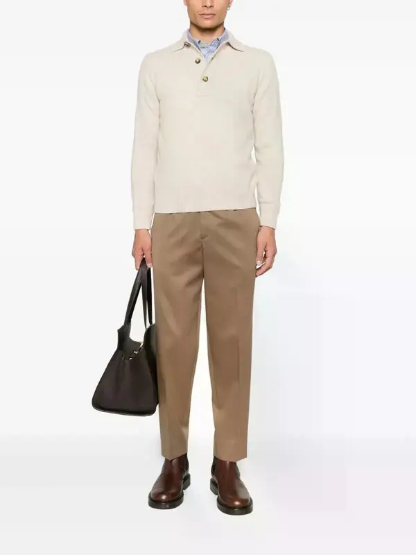 FILIPPO DE LAURENTIIS Buttoned Collared Polo Shirt