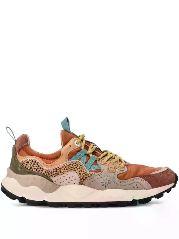 FLOWER MOUNTAIN Yamano 3 Panelled Sneakers - Orange