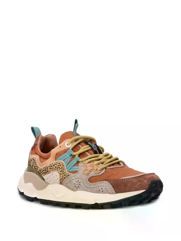 FLOWER MOUNTAIN Yamano 3 Panelled Sneakers - Orange