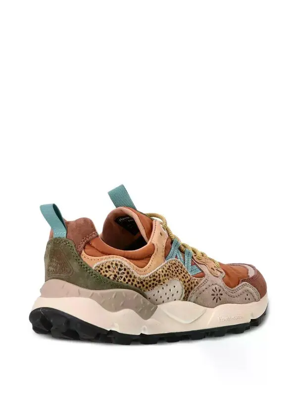 FLOWER MOUNTAIN Yamano 3 Panelled Sneakers - Orange