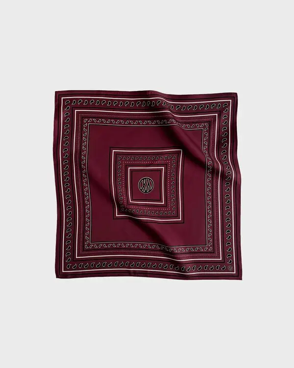 LE SCARF Scarf Paisley - Bordeaux