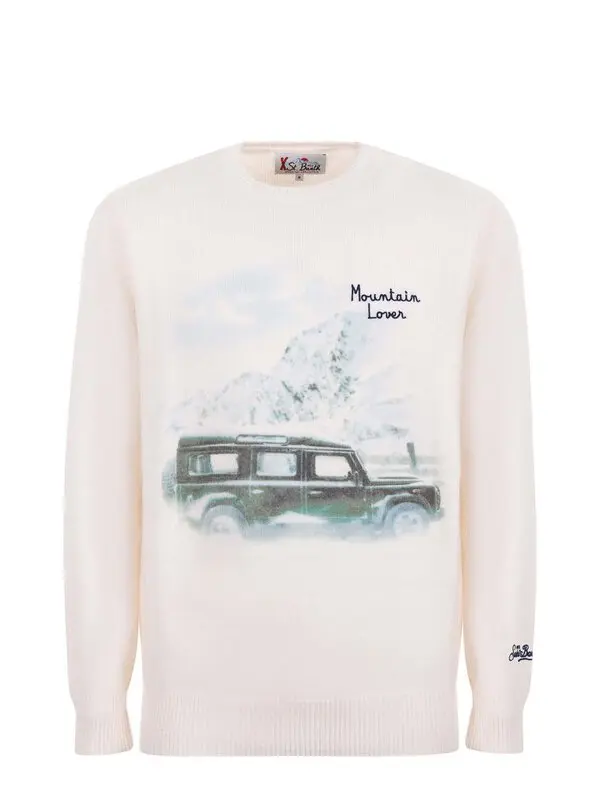 MC2 SAINT BARTH Printed Sweater - Beige