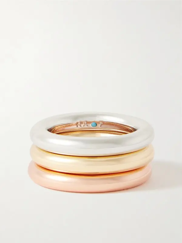 ROXANNE ASSOULIN The Tubular Set Of Three Rings - Multi