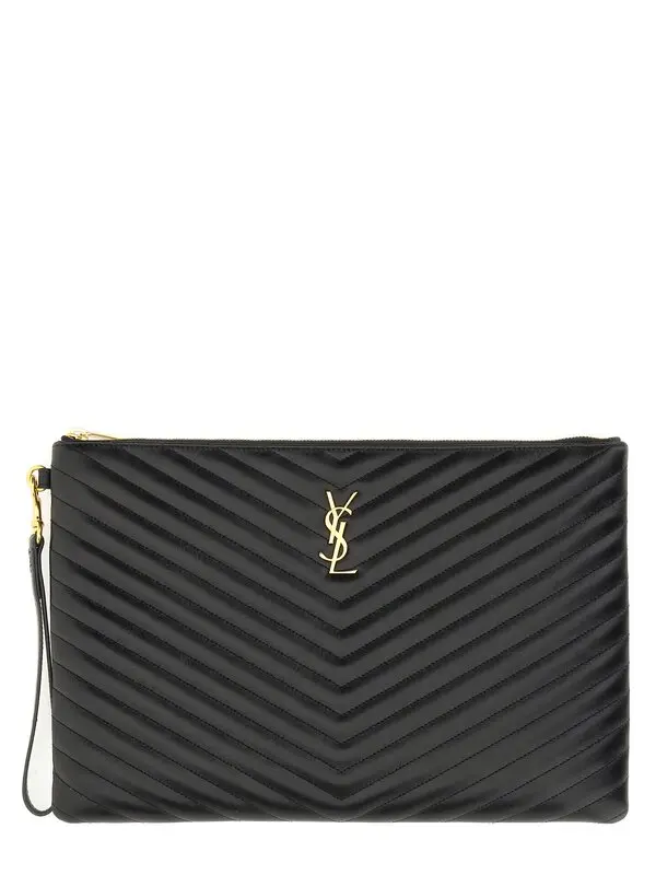 Saint Laurent Cassandre Pouch - Black
