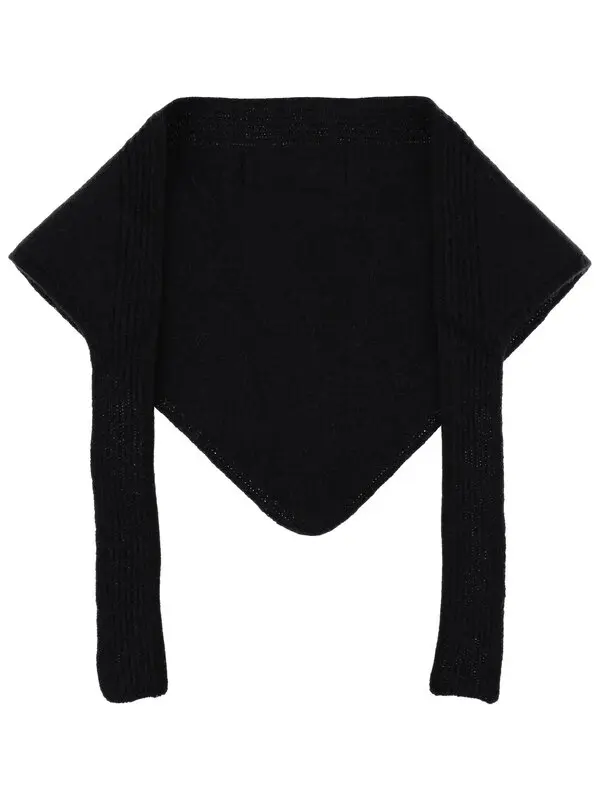 Jacquemus Grosgrain Logo Shawl - Black