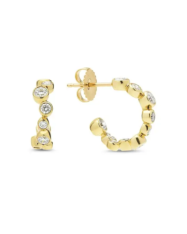 Lagos 18k Yellow Fizz Diamond Huggie Hoop Earrings - Gold